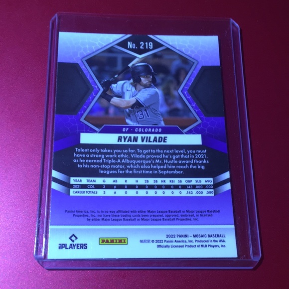 Toys | Ryan Vilade Rookie Card | Poshmark